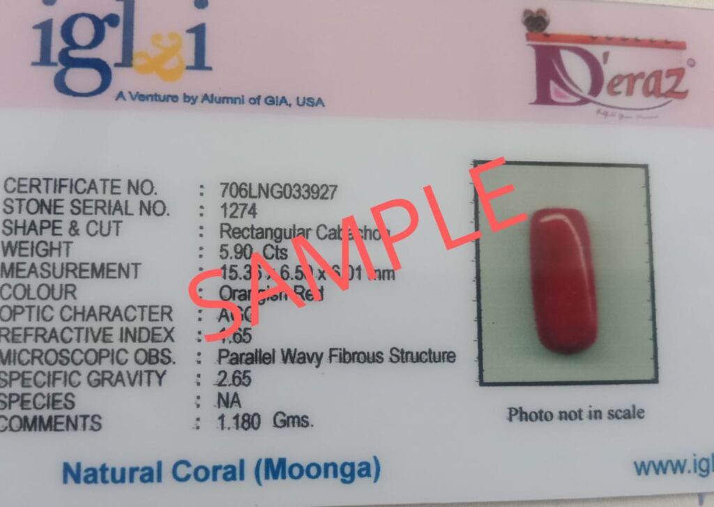 CORAL (MOONGA) – 3 Ratti – Derazshop